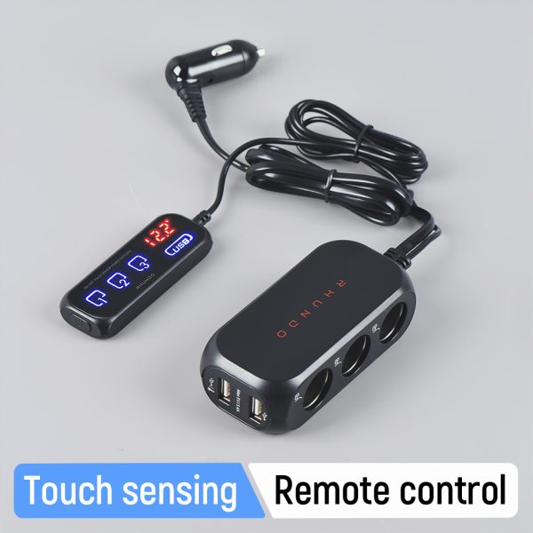 3in1 12V DC Outlet Splitter Cigarette Lighter Socket Adapter with Touch ...